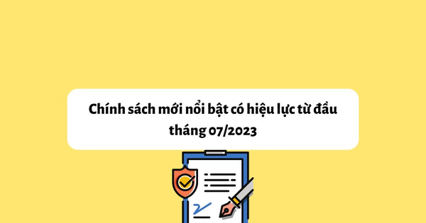 Infographic: Chính sách mới nổi bật có hiệu lực từ tháng 07/2023 - Kiểm ...